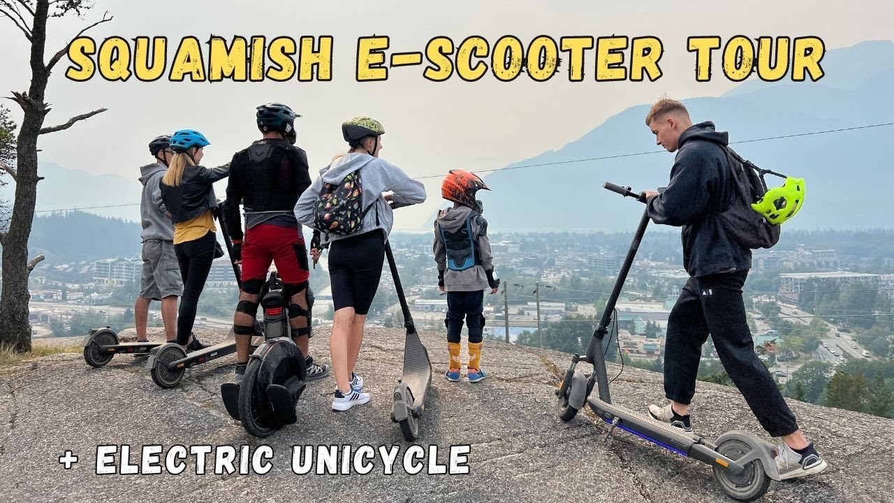 Squamish EUC & E -scooter Sightseeing tour in 4K with DJI Drone//Right ...