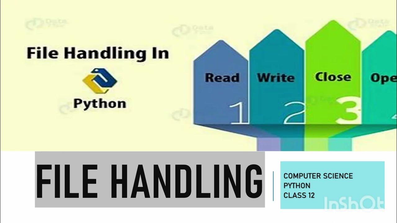 File Handling|| Python tutorial#computerscience #class12 #filehandling - YouTube