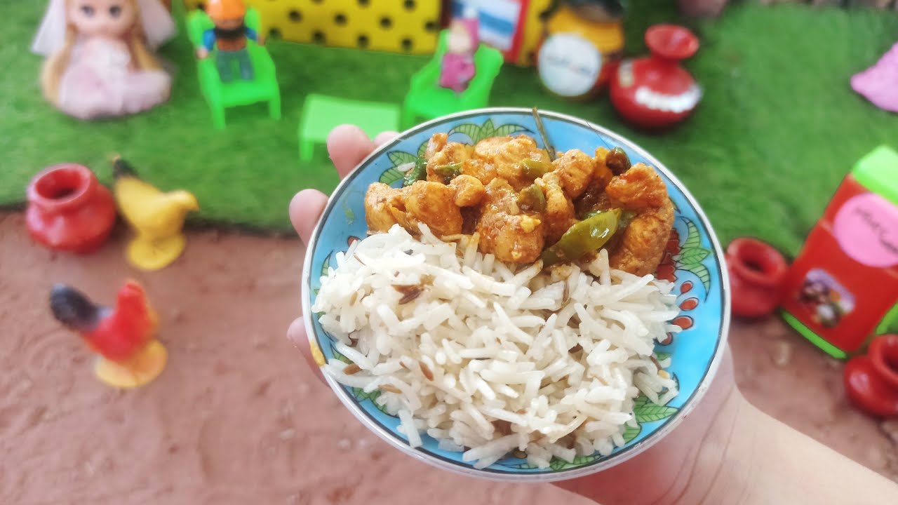 Miniature Punjabi Chicken + Ghee Rice | Mini Cooking | Tiny Cooking ...