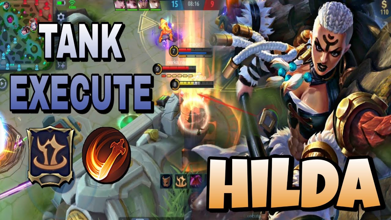 HILDA NEW TANK EMBLEM + EXECUTE | Hilda Gameplay | Mobile Legends - YouTube