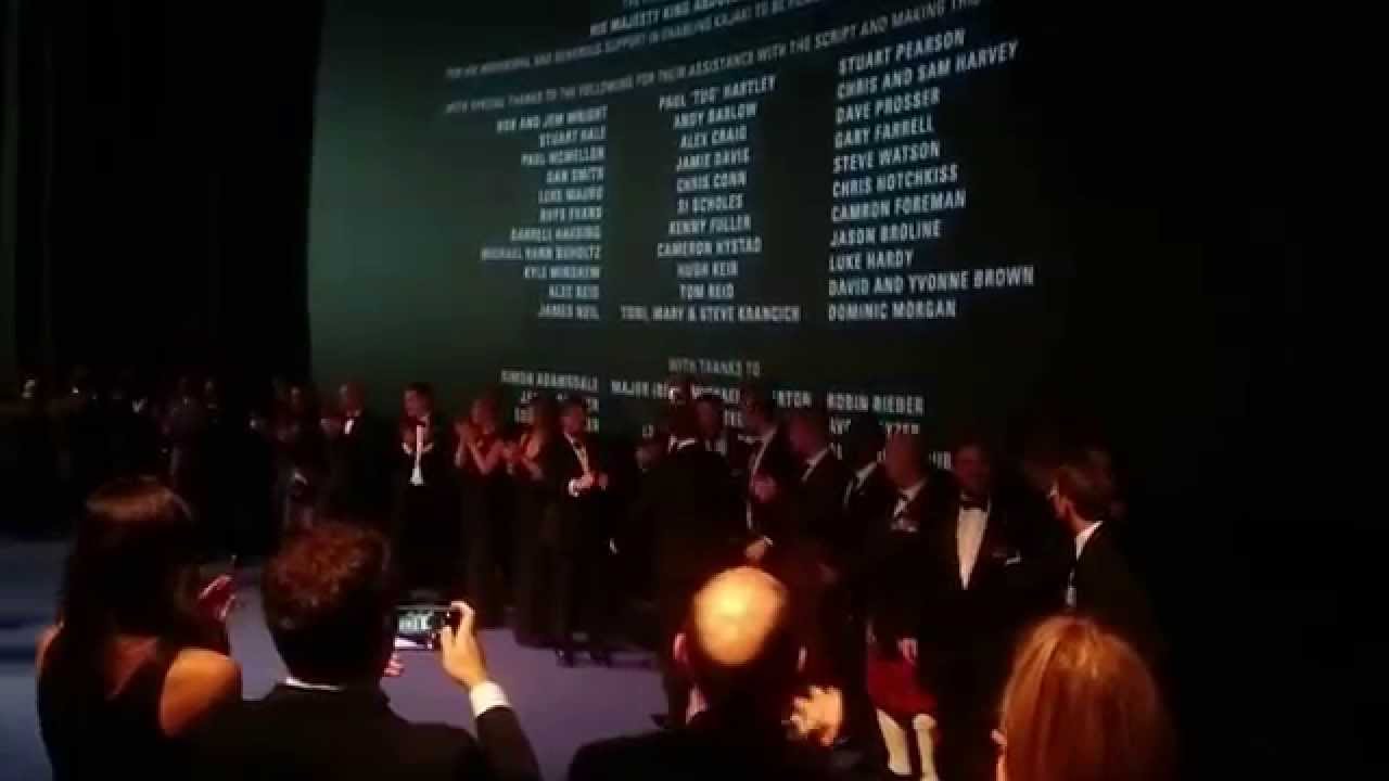 Applause for veterans at premiere of Kajaki - YouTube