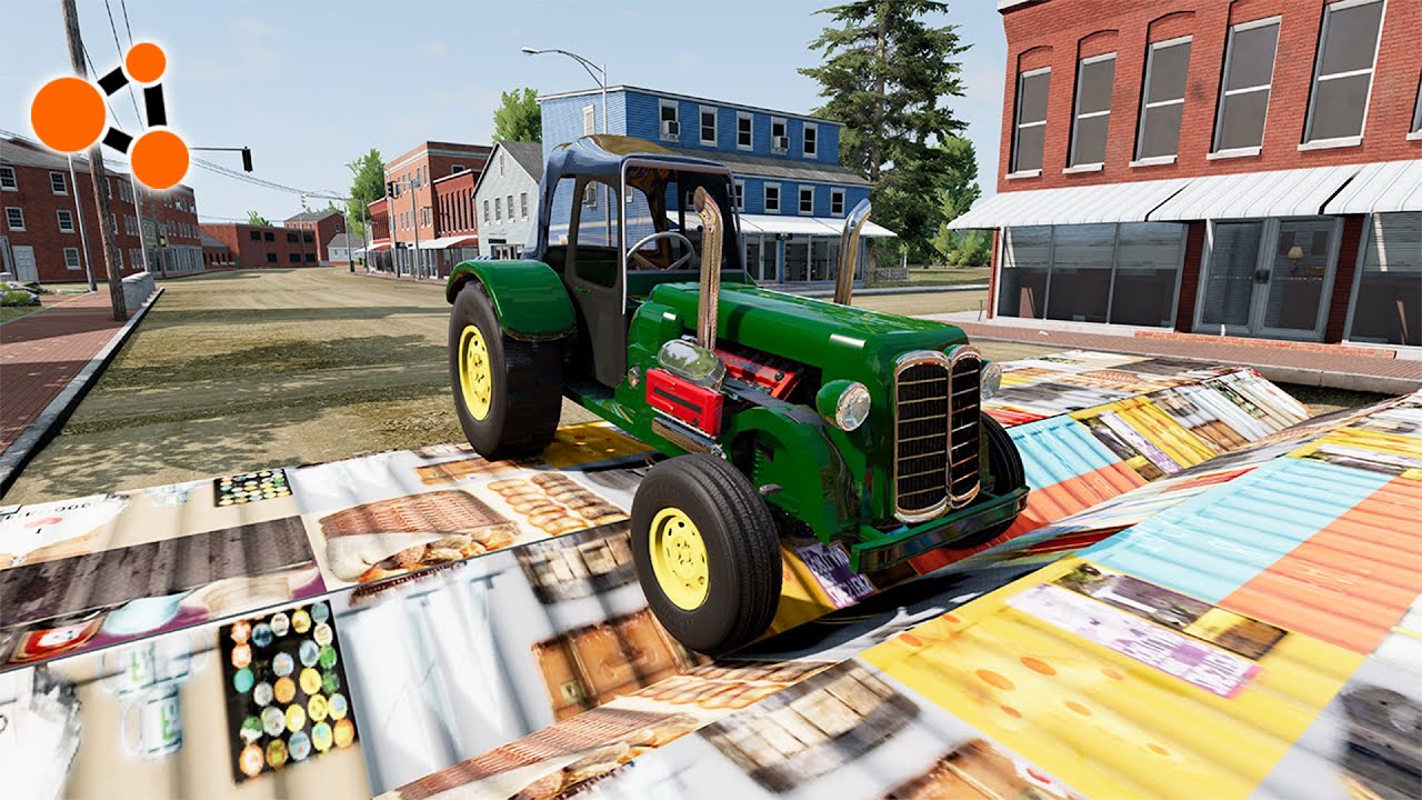 Trucks, Cars, Bus, Loader, JCB Tractor vs Upside Down Speed Bumps ...