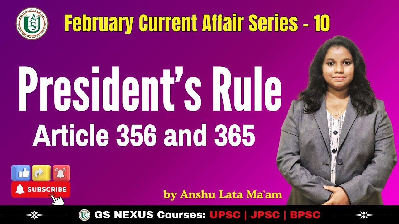 President's Rule | Article 356 | Article 365 | UPSC | IAS | IPS ...