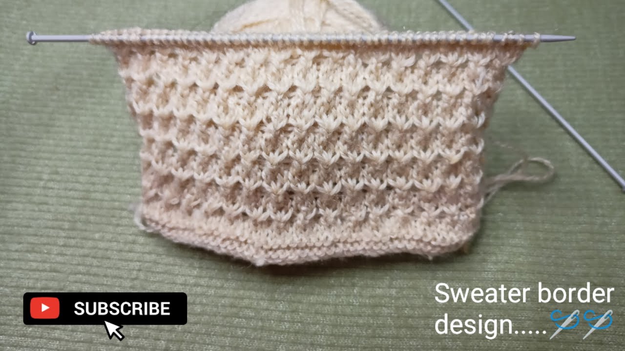New style border design || Sweater border design|| Jeants sweater ...