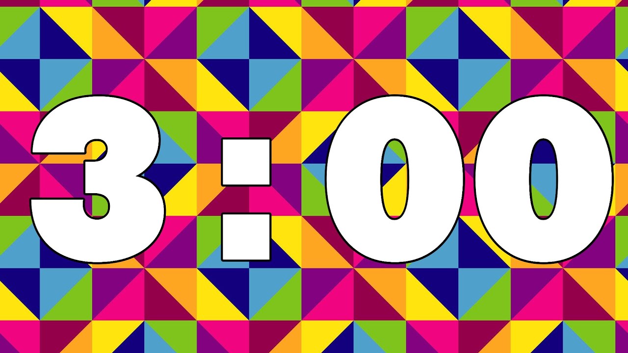 3 Minute Countdown Timer | Colorful Triangles - YouTube