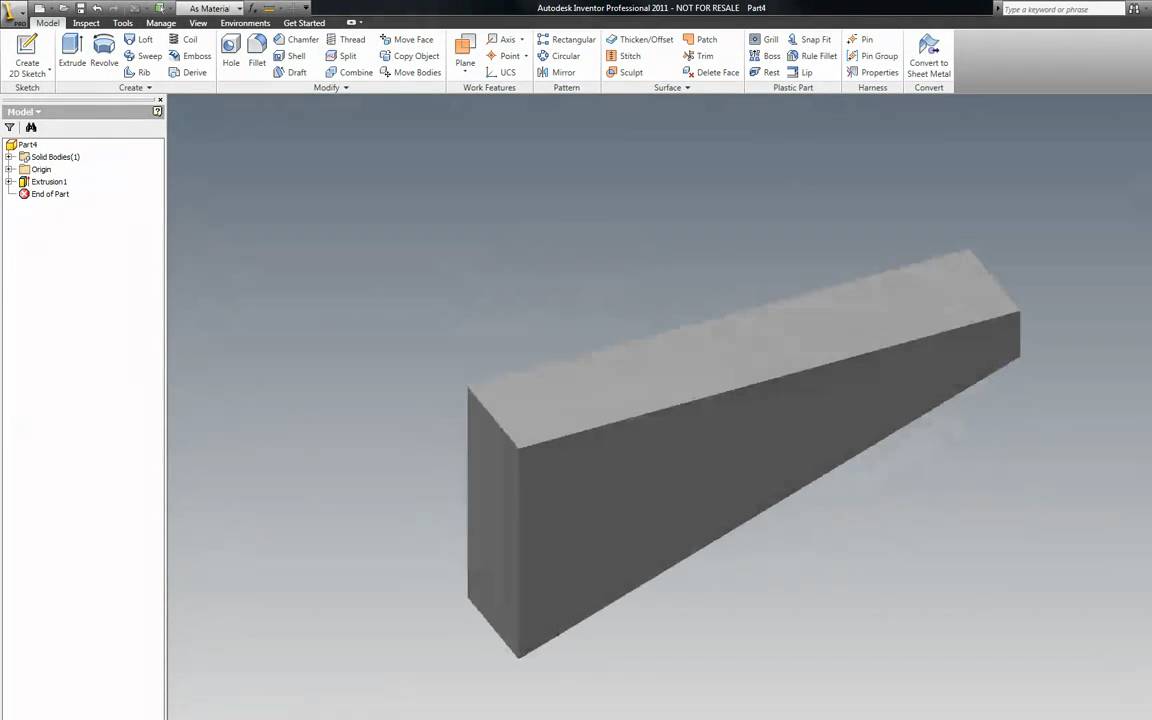 Inventor 2011 - Tool Post Adjusting Wedge - YouTube