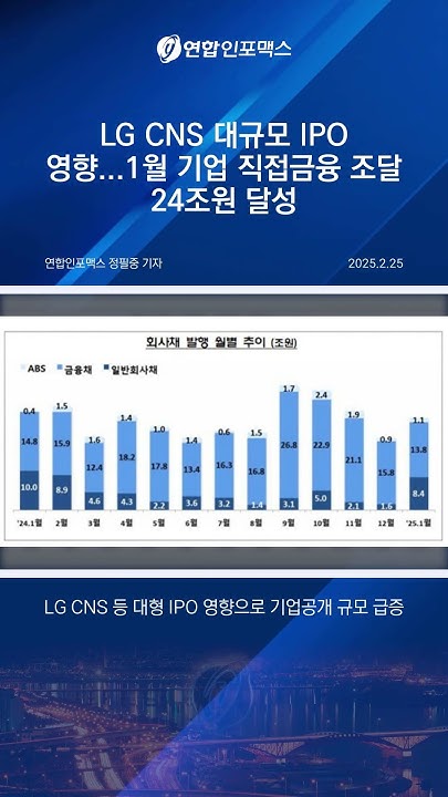 국내 기업 자금 조달 28% 증가! LG CNS IPO 영향은? - YouTube