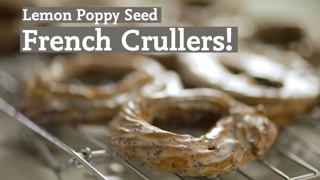 Lemon French Crullers aka Doughnut with Poppy Seeds - Recipe - YouTube