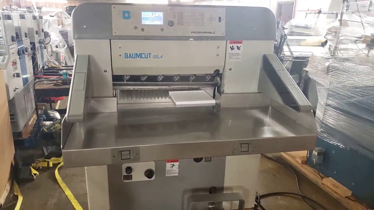 BAUM CUT 66 CUTTER, [26.4” ] YR: 2003, FACTORY PROGRAM, - YouTube