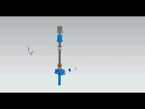 machine screw jack components, screw jack exploded view - YouTube