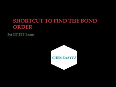 SHORTCUT TO FIND THE BOND ORDER - YouTube