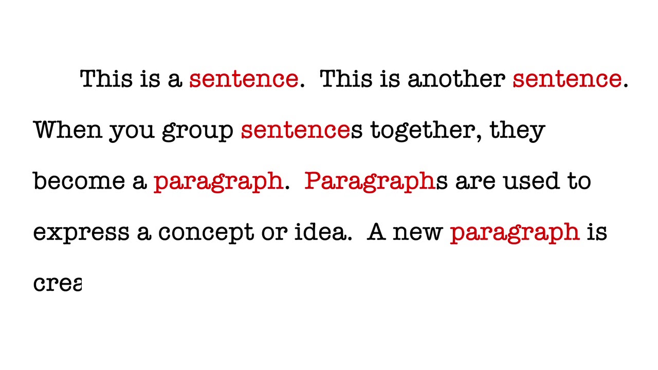 English Words: Sentence/Paragraph - YouTube