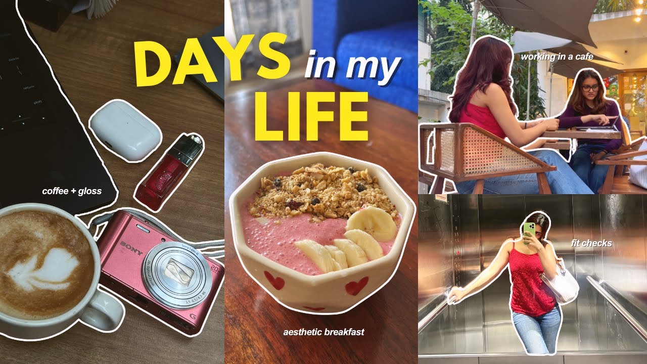 DAYS IN MY LIFE ☀️ | working from a cafe, vision board for 2025 + grwm ...