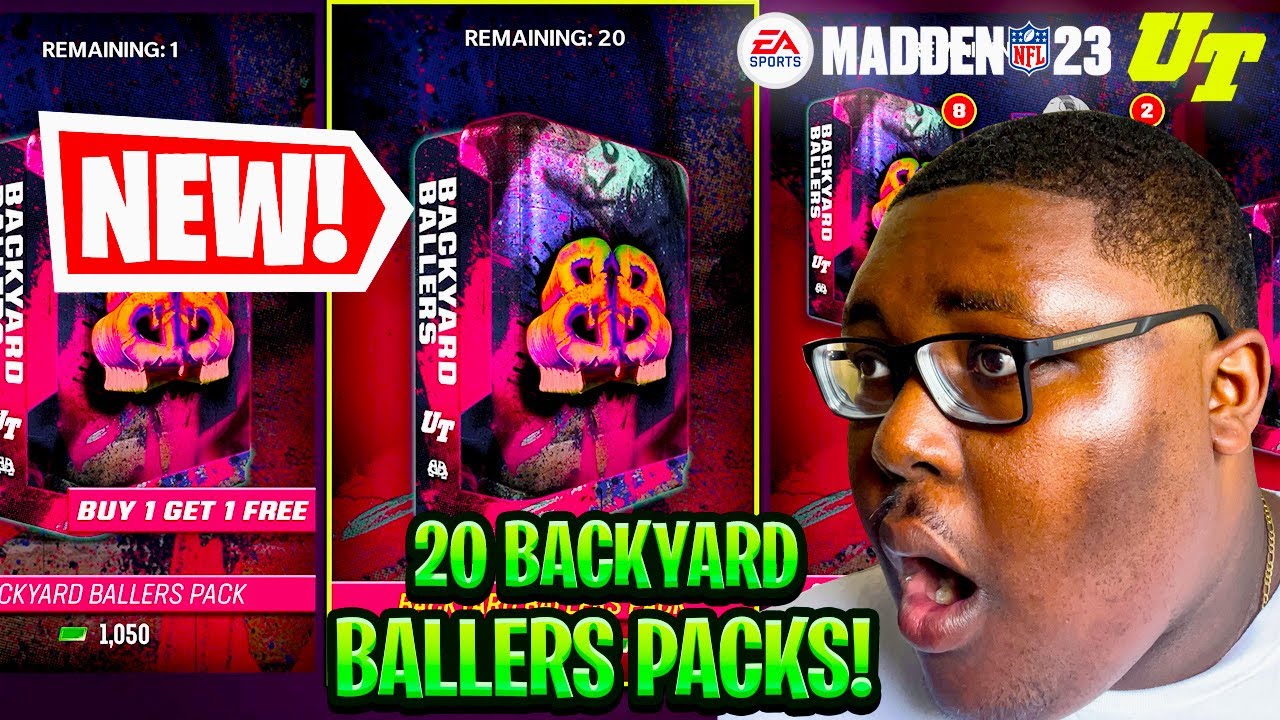 I OPEN ALL 20 125k BACKYARD BALLERS PACKS IN MUT 23 - YouTube