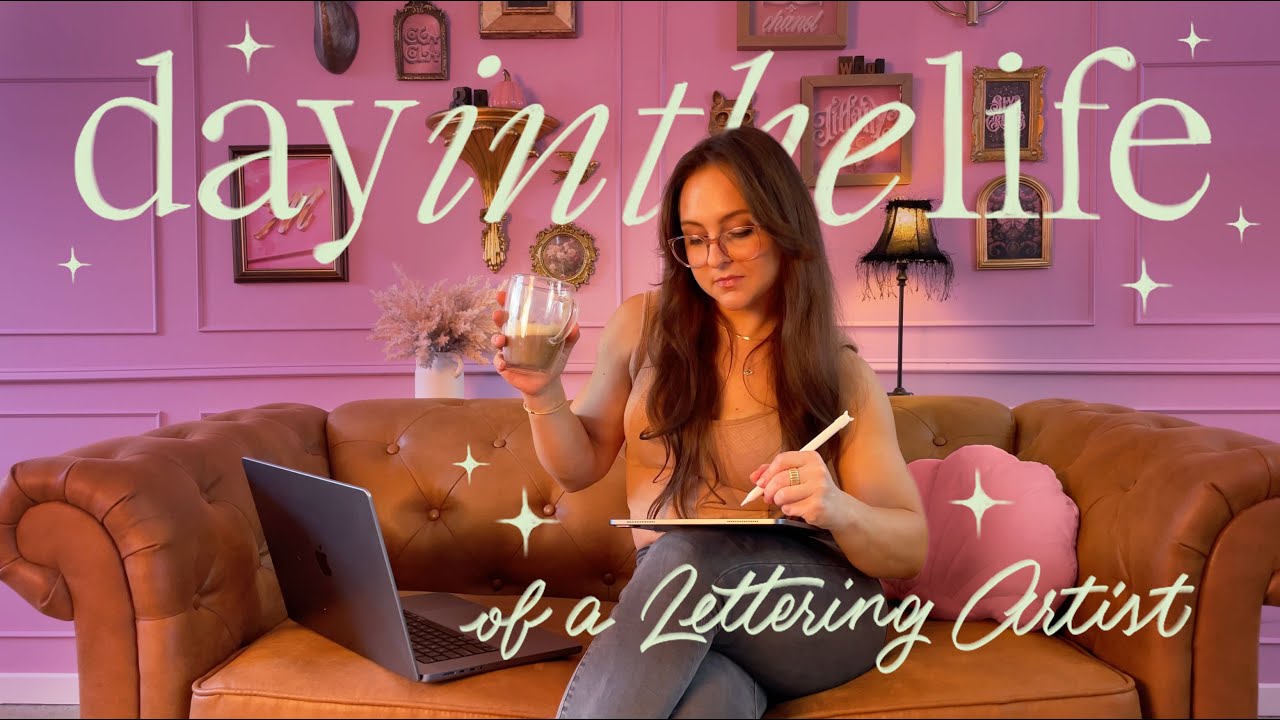 Day in the life of a Lettering Artist | Working from home - YouTube
