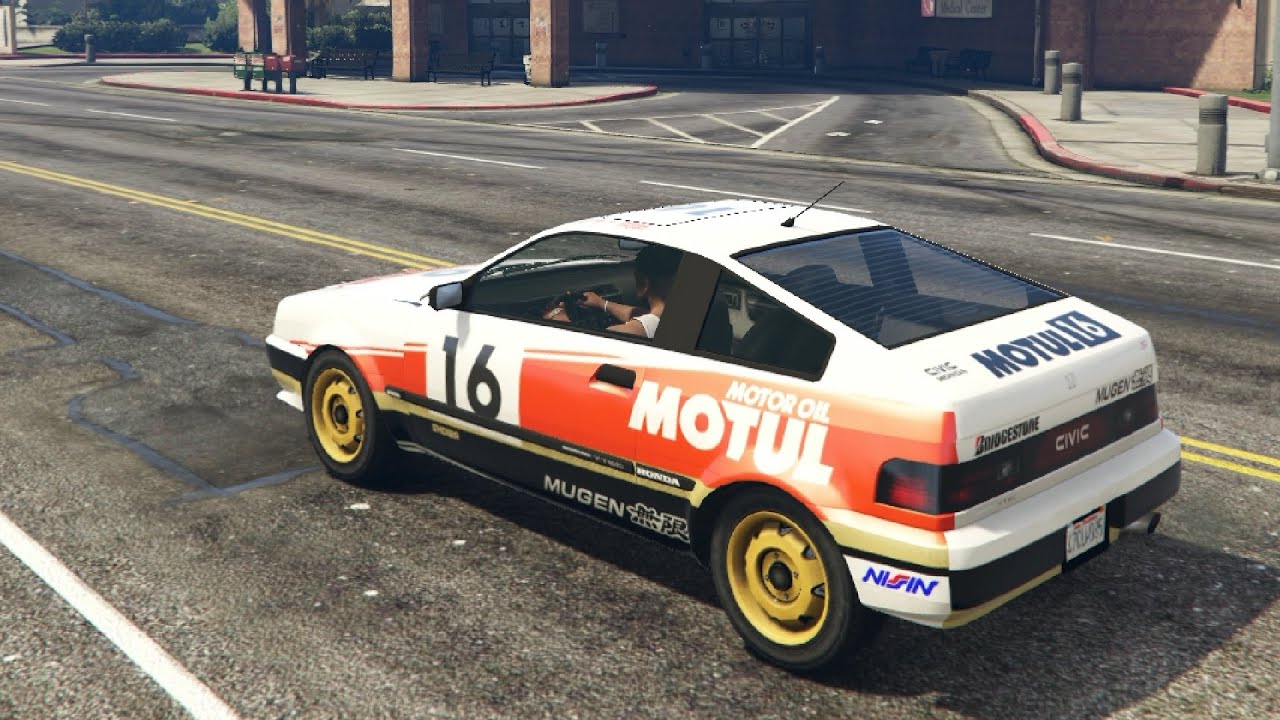 GTA V - Honda MUGEN MOTUL CIVIC Si Race Car Paintjob 1 0 _REVIEW - YouTube