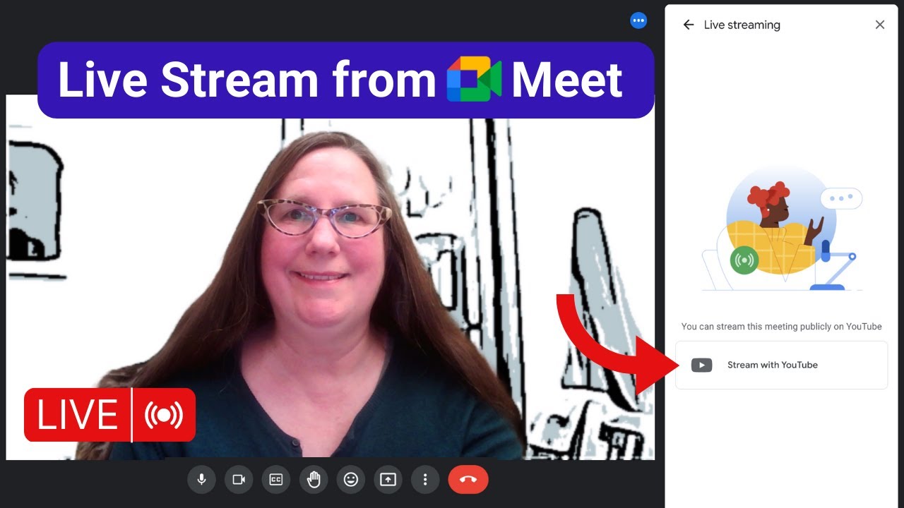 Live stream from Google Meet to YouTube - YouTube