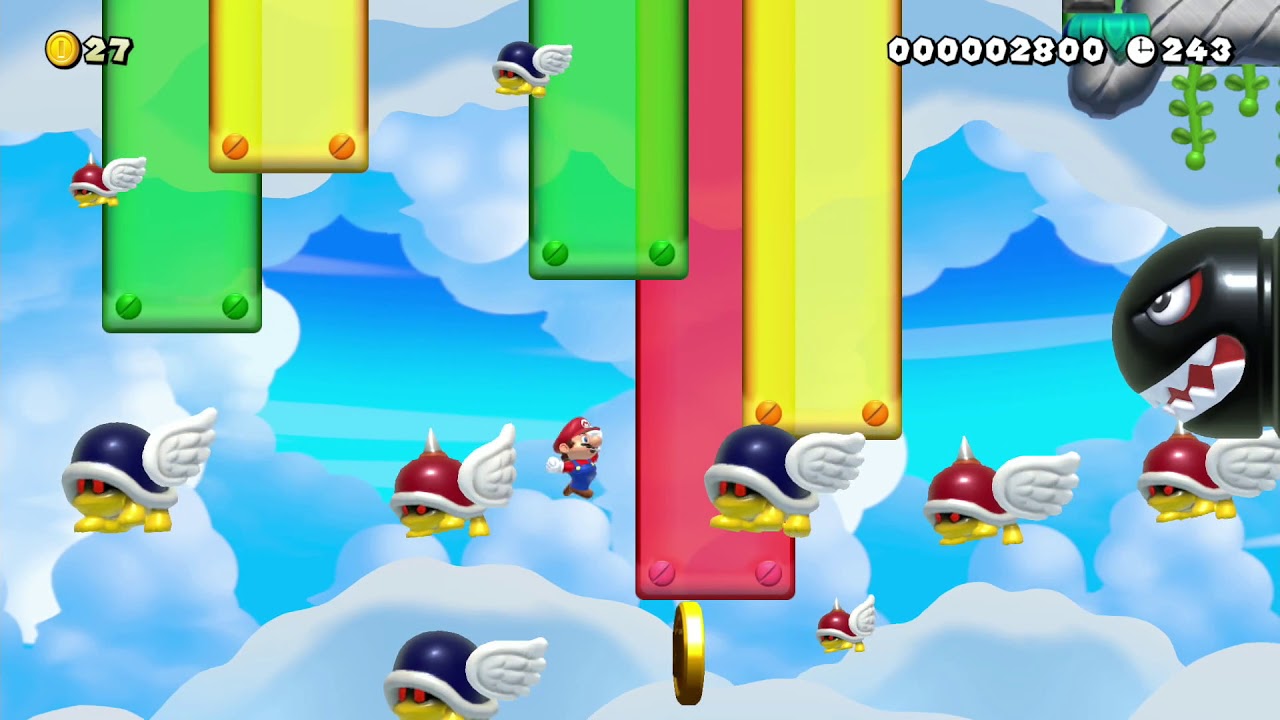 【NSMB3】 W6-3 | Parabeetle Skyway by xꚍ.m𝛾ꚍhrα★ 🍄 Super Mario Maker 2 # ...