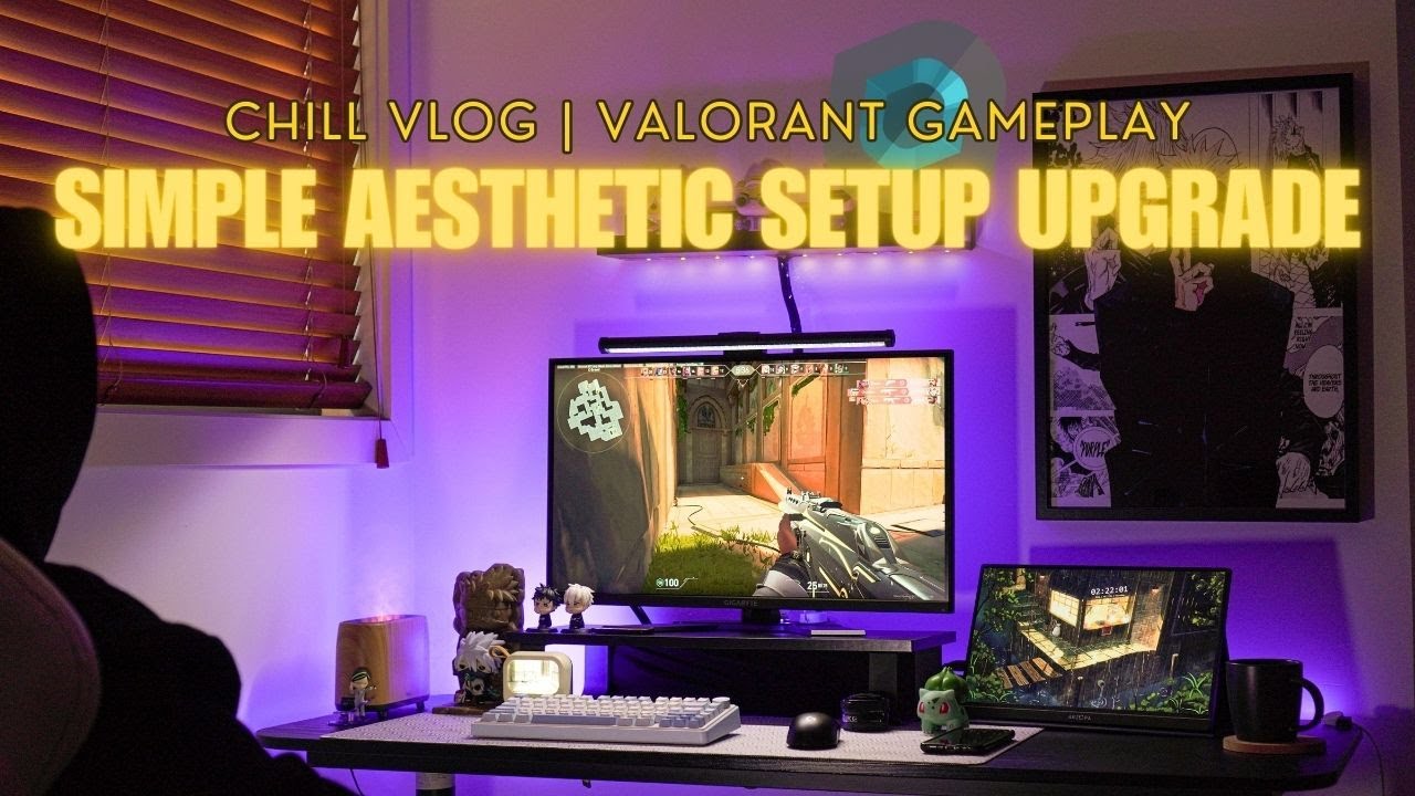 Simple Aesthetic Setup Upgrade on a Good Weather! Valorant Game Vlog ...