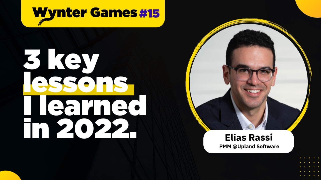 Elias Rassi - 3 key lessons I learned in 2022 - YouTube