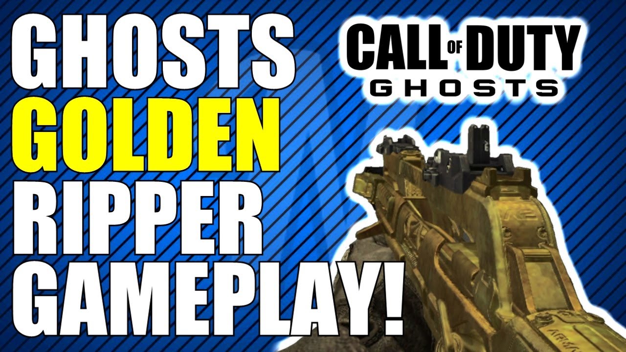 COD Ghosts: Golden Ripper Unlocked! My First Gold Gun in Ghosts! - YouTube