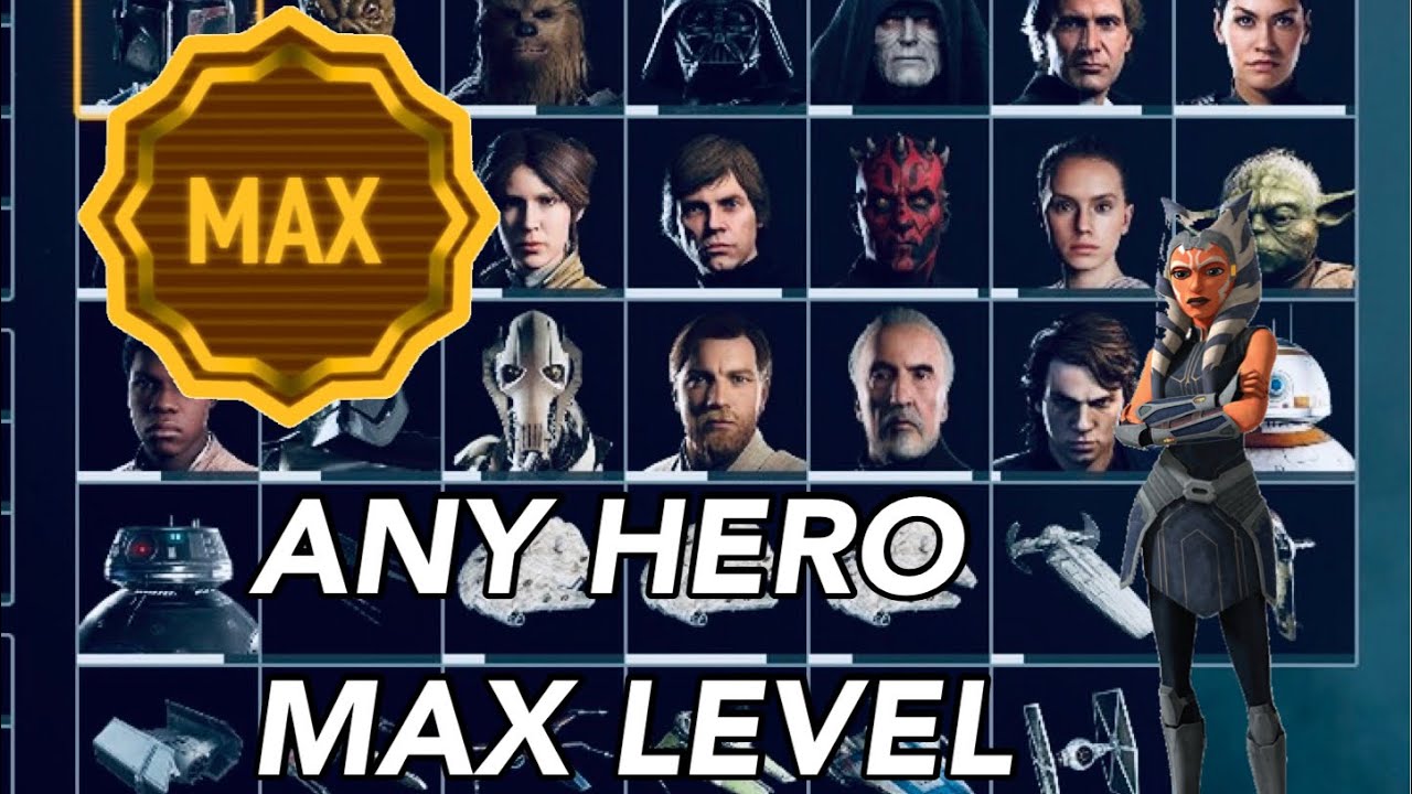 BATTLEFRONT 2 HOW TO GET ANY HERO TO MAX LEVEL IN A SHORT TIME! - YouTube