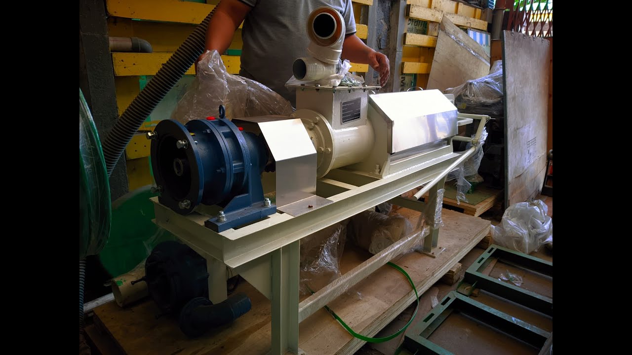 Cara Cepat Kerja Mesin Pemeras Pemisah Lumpur Limbah dan Sampah Organik ...