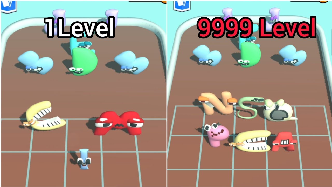 Merge alphabet : Lore run max level game - YouTube