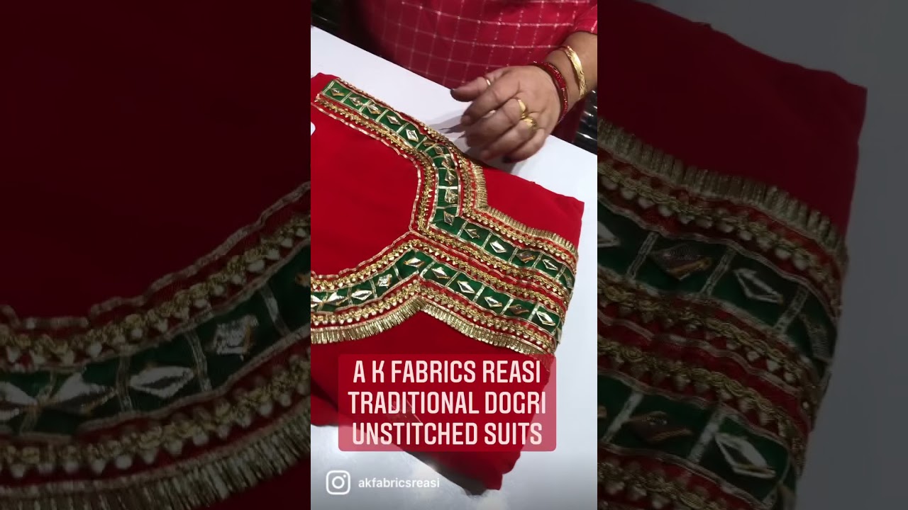Traditional Dogri Unstitched Suits | Dogri | Dogri Suits | A K Fabrics ...