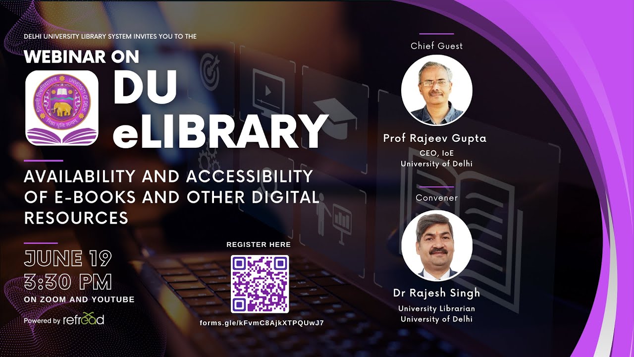Webinar on DU eLibrary - Availability and Accessibility of eBooks and ...