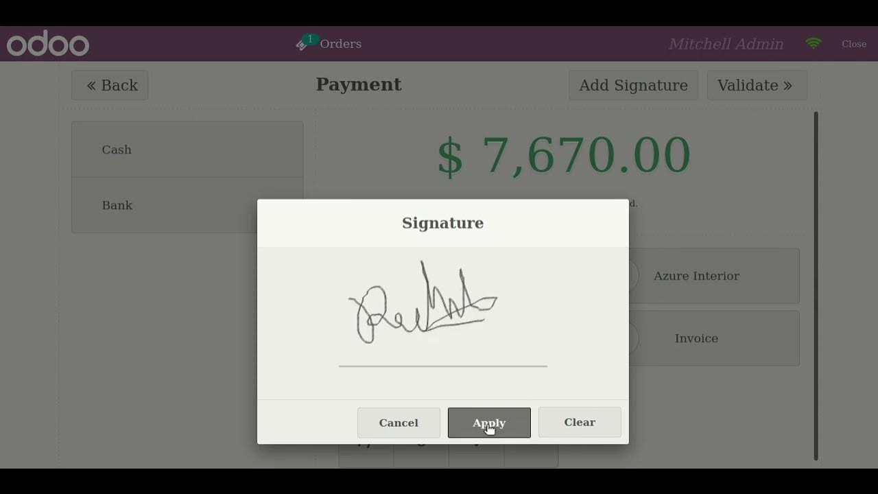 How to add #POS Order Signature | Odoo App Feature #odoo16 - YouTube