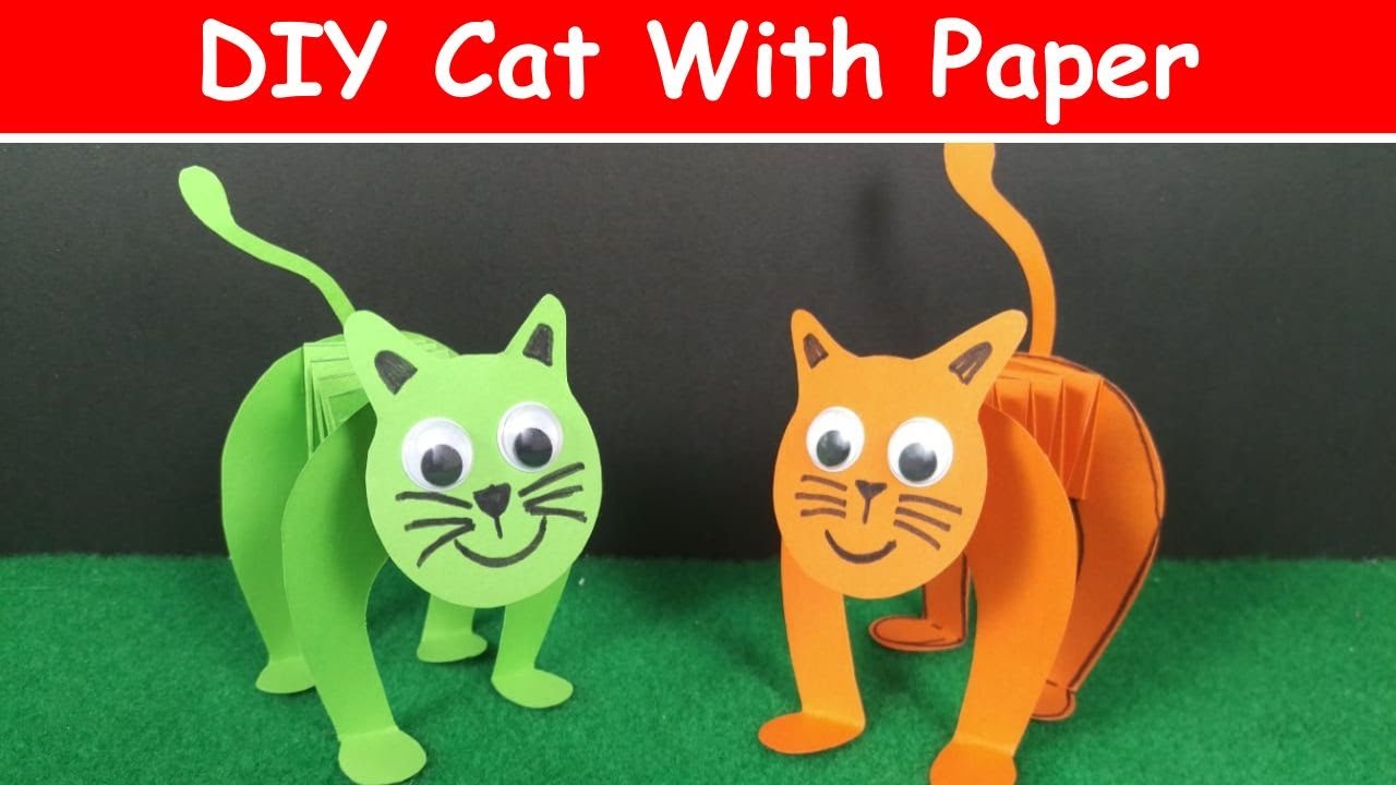 How to Make Paper Cat | DIY Cat With Paper - YouTube