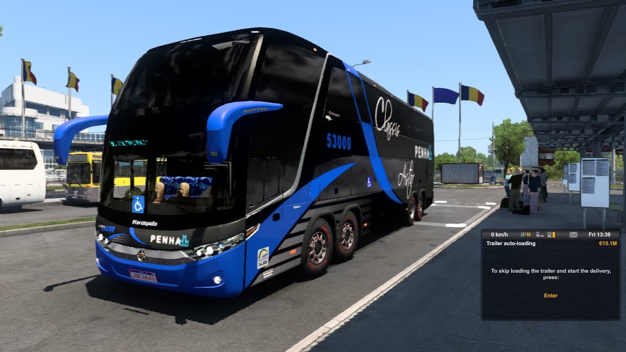 Euro Bus Simulator 2 | Bus Terminal and Passengers | Europe Map | Live ...