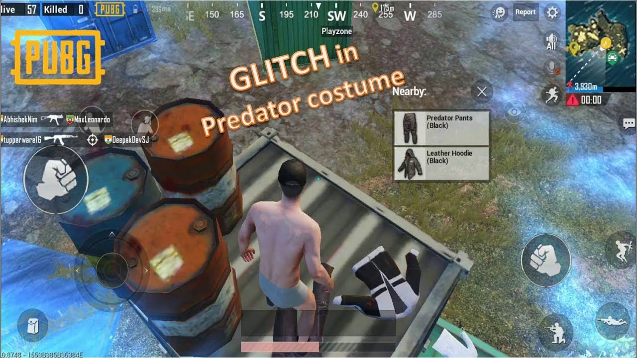 PUBG 😯Glitch in Predator Costume..😂 - YouTube