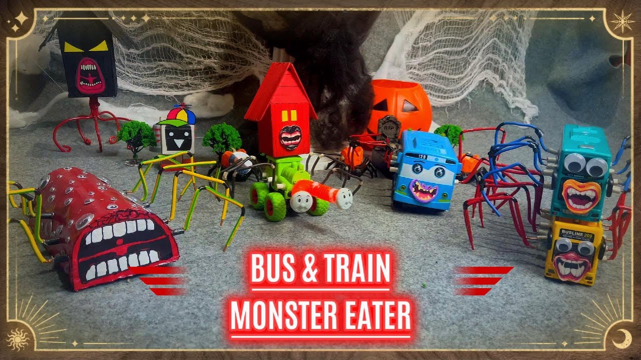 Upgrade The Evolution School Bus Eater, Train Eater Spider Legs, Monster Truck House Head - YouTube