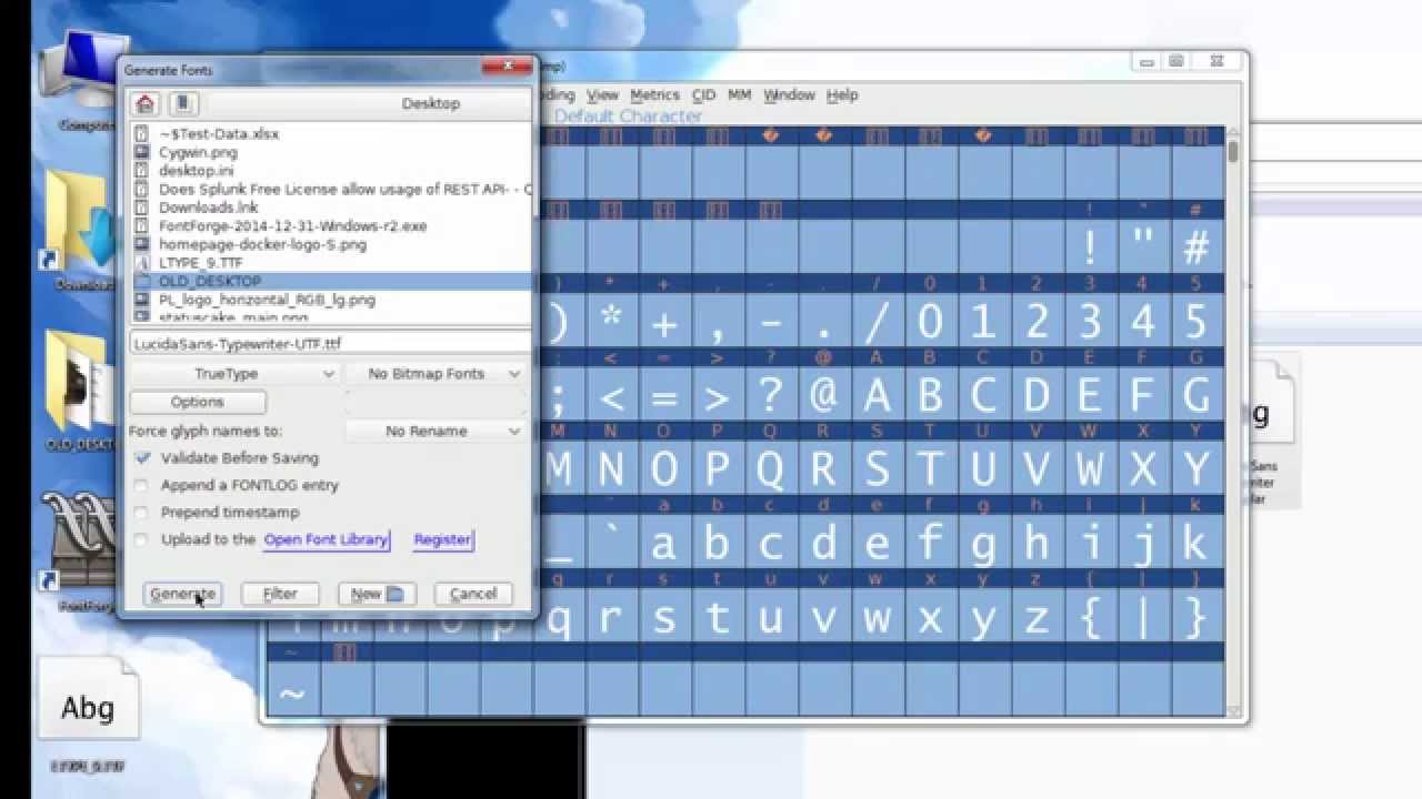 FontForge and Cygwin - YouTube
