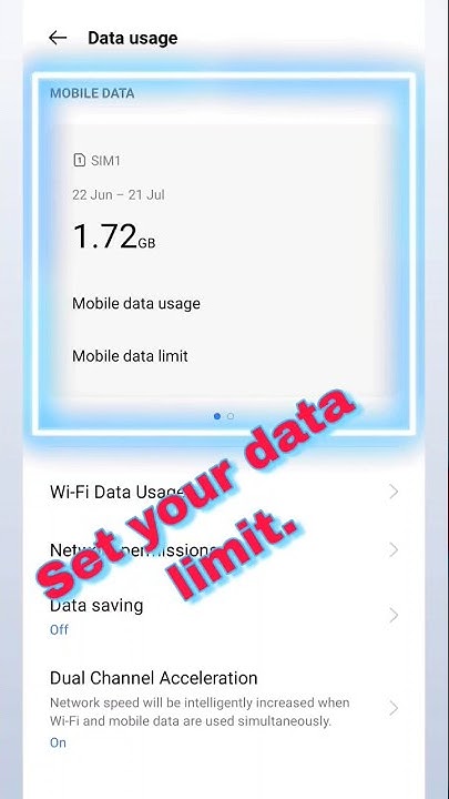 Data limit||How to set your mobile data limit||Data usage#shorts #trending @problem_key - YouTube