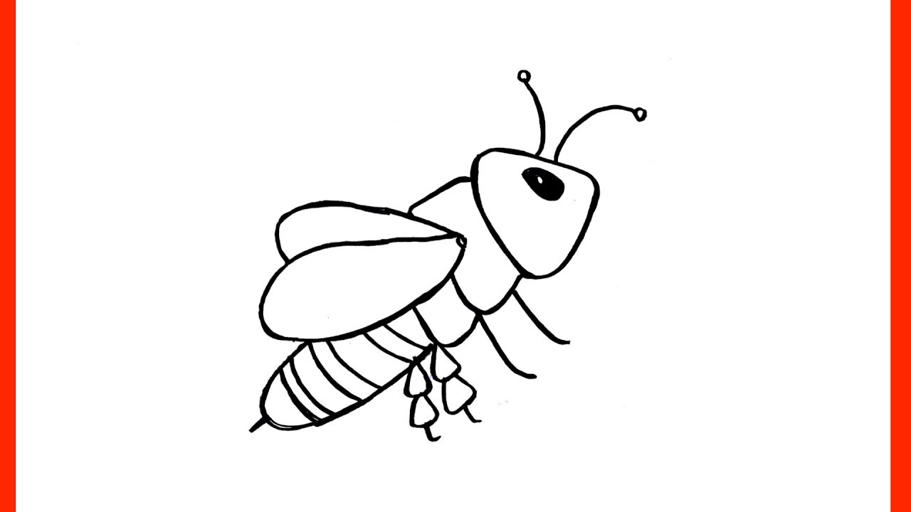 COMO DIBUJAR UNA ABEJA 🔴 FACIL 🔴 - YouTube