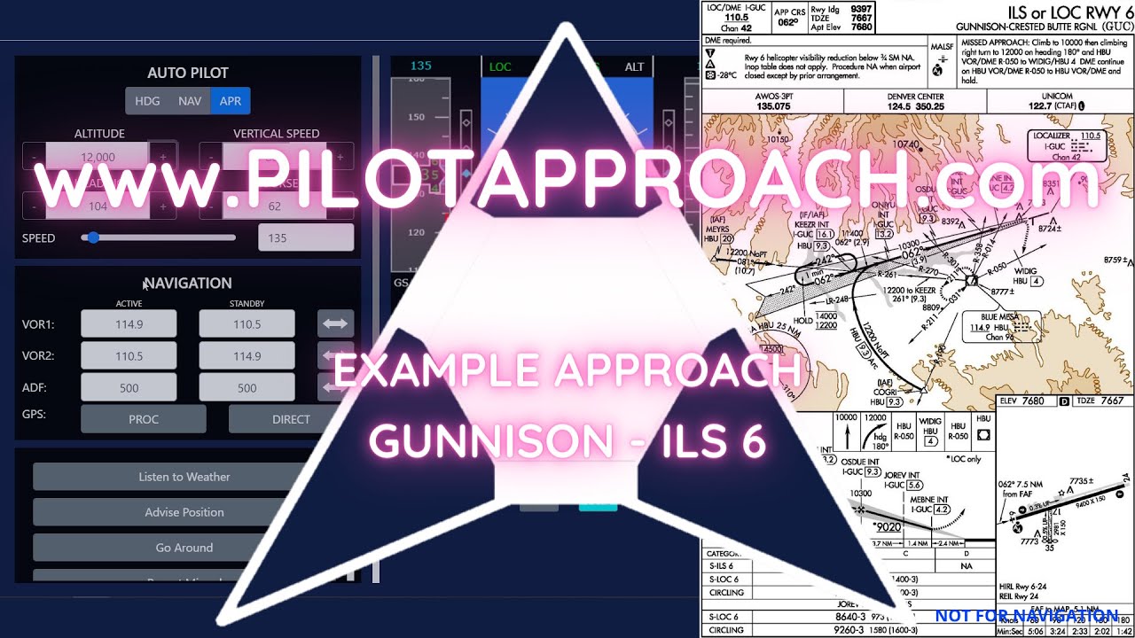 Example IFR Approach - Pilot Approach - YouTube