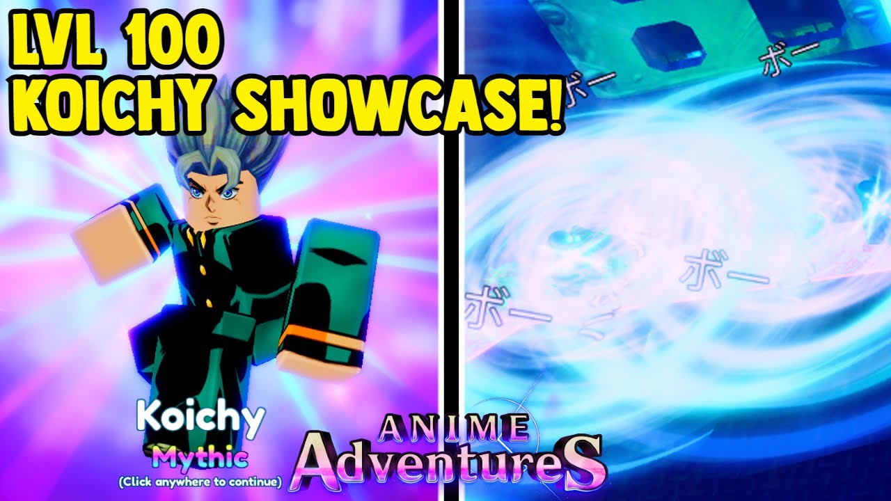 LVL 100 KOICHI SHOWCASE IN ANIME ADVENTURES! - YouTube
