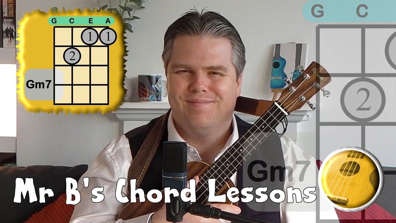 How to play the Gm7 chord | Mr B's Ukulele Channel - YouTube