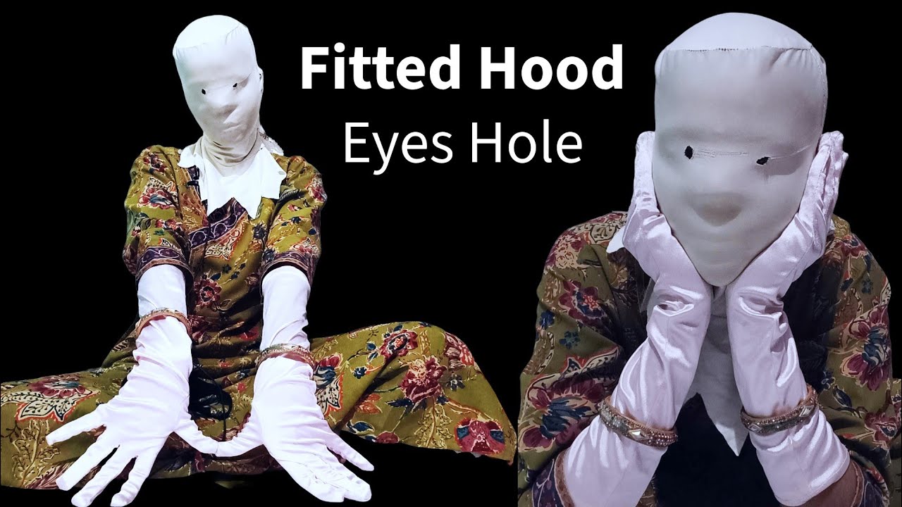 Fitted Hood with eyes hole/ Full tight face cover/ Veill eyes/ hood ...