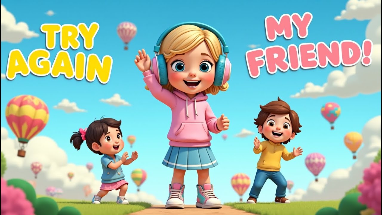 Try Again, My Friend! 🎶 | Motivational Kids Song About Never Giving Up ...