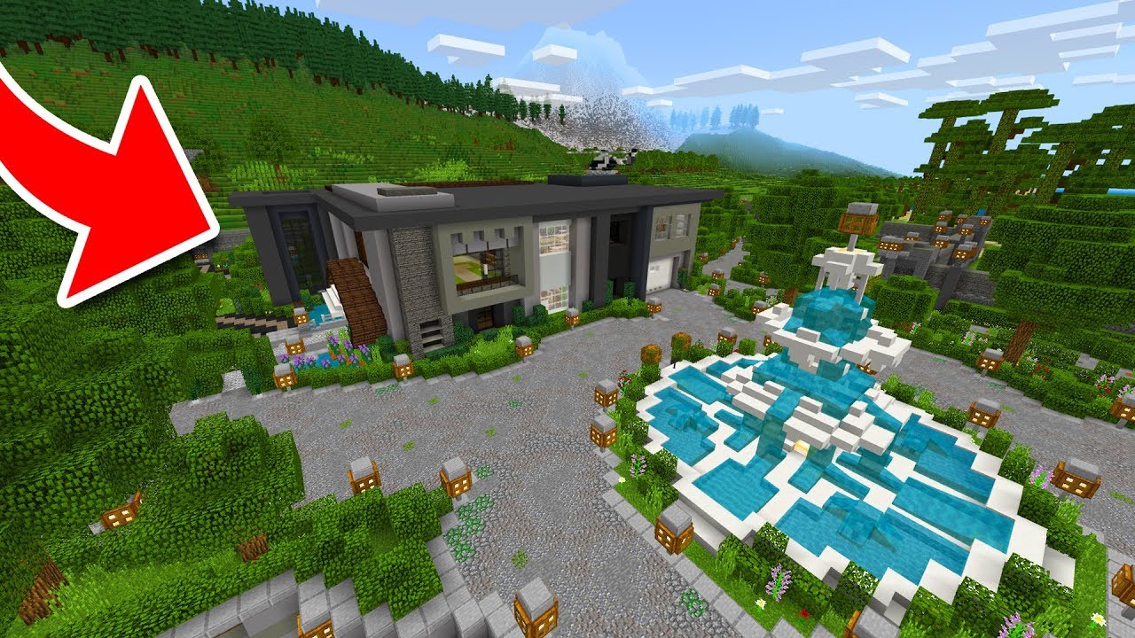 $10,000,000 HOUSE in Minecraft Pocket Edition! - YouTube