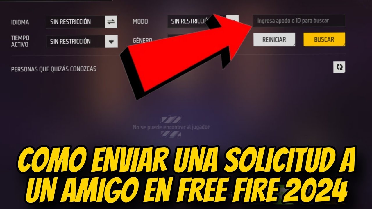 COMO ENVIARLE LA SOLICITUD A UN AMIGO EN FREE FIRE - CONSIGUE AMIGOS EN FREE FIRE - TUTORIAL ...