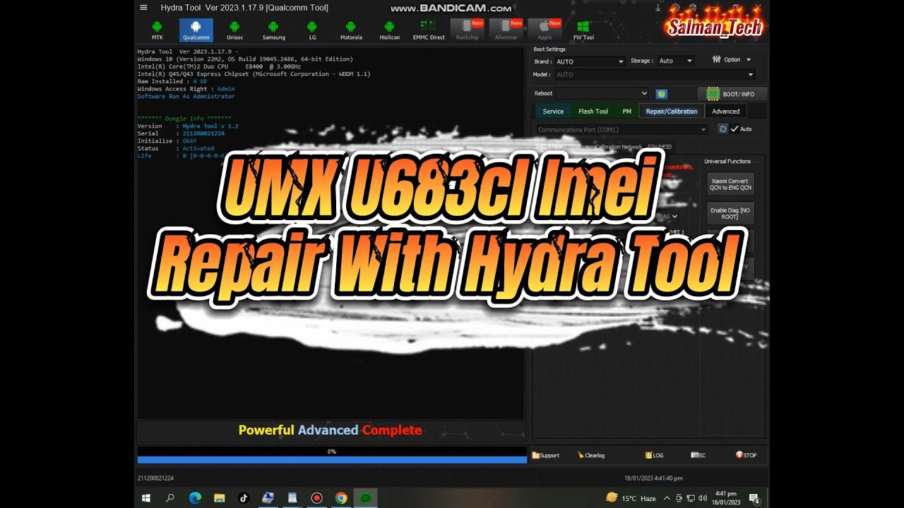 UMX U683cl Imei Repair With Hydra Tool - YouTube