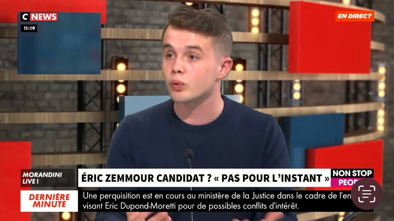 STANISLAS RIGAULT, PORTE PAROLE DE GÉNÉRATION Z EST SUR CNEWS - YouTube