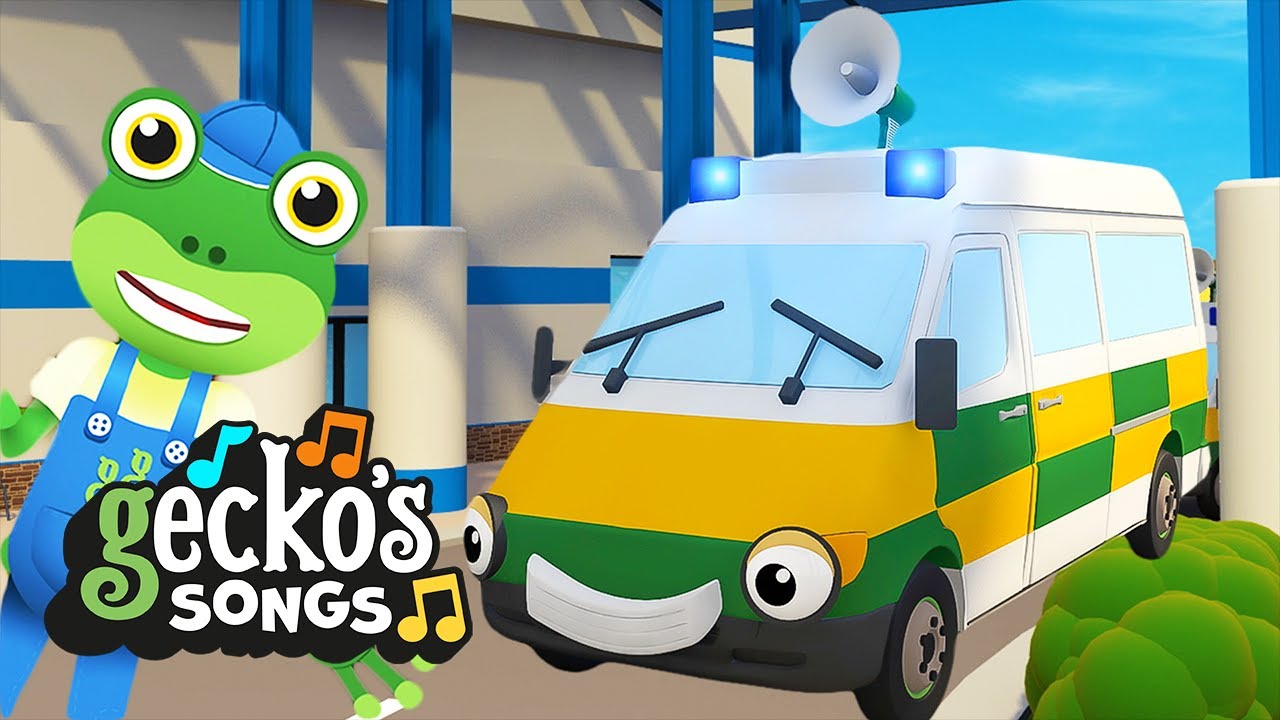 The Ambulance Song!🎵 Classic Nursery Rhymes for Kids 🎵 Gecko's Garage ...