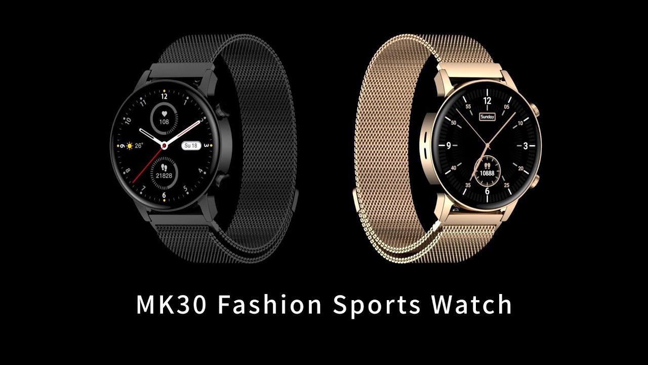 MK30 1.3-inch AMOLED Screen Smart Watch - YouTube