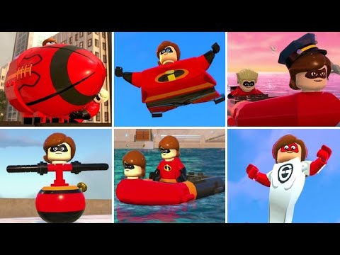 LEGO The Incredibles - All Elastigirl Transformations